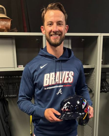 Braves' Eli White has batting helmet from Speedway Classic headed to ...